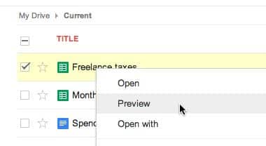 Google Drive tip: How to preview a file (or files) with a single click ...